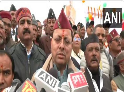 Cm Dhami Conducts Roadshow In Pauri Garhwal Inaugurates Schemes Worth