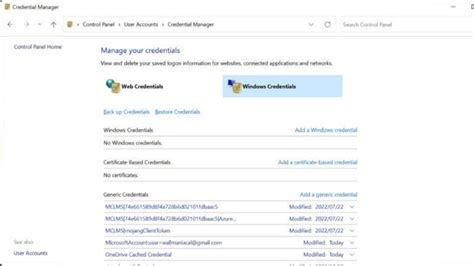 what is windows credential manager