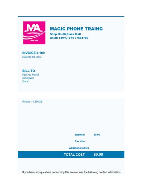 Basic Business Invoice1 Pdf