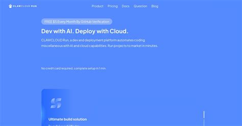 Clawcloud Run Ai Powered Cloud Development Platform