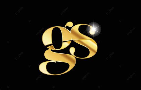 Golden Metallic Logo Icon Design With Gs Letters In Alphabet Style Vector Gold Vector Gs Png