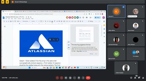 Today I Attended The Atlassian Sde Interview Problem Session By Kumar K