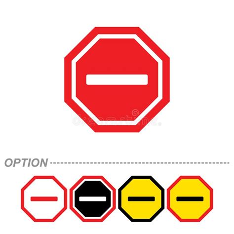 Prohibiting Sign Icon Stop Symbol Stock Vector Illustration Of Line