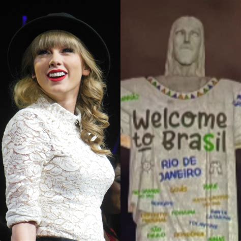 Message To Taylor Swift Projected On Rios Christ The Redeemer Statue