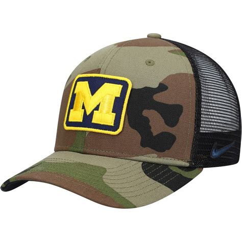 U Of M Wolverines Nike Camo C99 Trucker Hat 195571505358