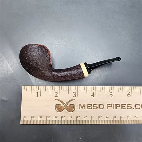 Jared Coles Pipe Partial Sandblasted Blowfish Briar Smoking Pipe