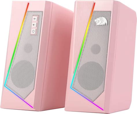 Pink Gaming Speakers Enhanced Sound And Led Modes