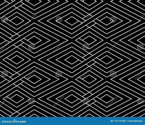 Universal Repeating Abstract Shape In Black And White Stock Vector Illustration Of Rhombus