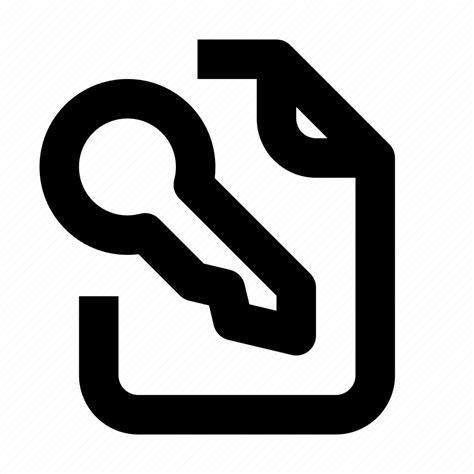 Access File Key Document Security Icon Download On Iconfinder