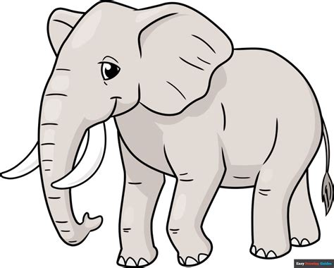 How To Draw A Cute Elephant