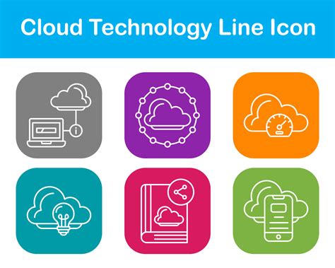 Cloud Technology Vector Icon Set 20655244 Vector Art At Vecteezy