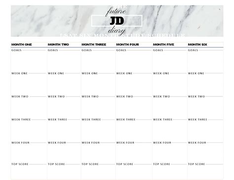 Lsat Study Schedule Template