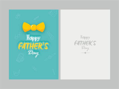 Happy Father S Day Greeting Card In Two Color Options 23419198 Vector