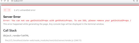 Can Not Use Getinitialprops With Getstaticprops But Getstaticprops