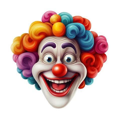 Vibrant Clown Face In Cartoon Style Generative Ai Stock Illustration