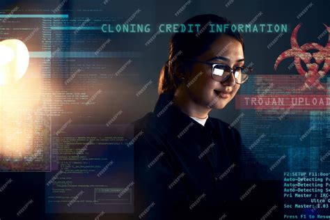 Premium Photo Cyber Security Hacker And Night With Woman And Coding
