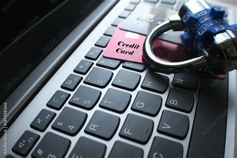 Cyber Security With Lock Credit Cards Stock Photo Adobe Stock