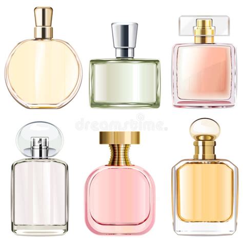 Botellas De Perfume Femeninas Del Vector Ilustración del Vector Ilustración de cosmético