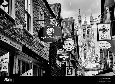 Views Of Canterbury Cathedral From The English Medieval Town Of