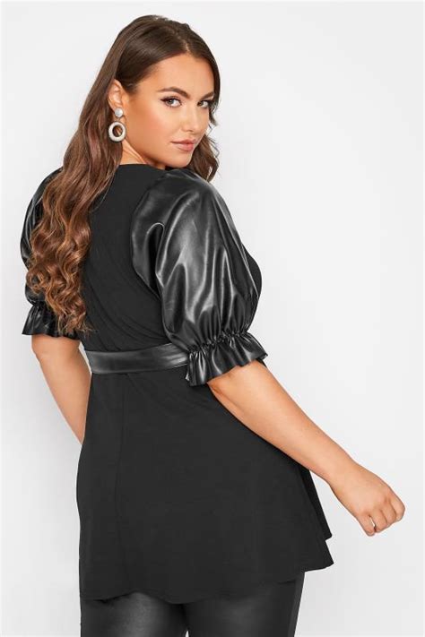 Peplum Plus Size Leather Shirts