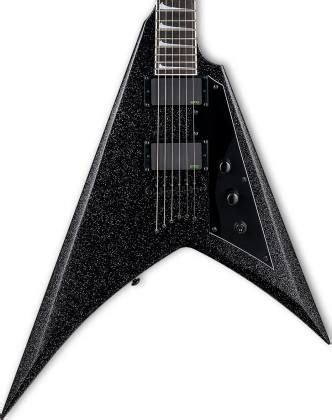 ESP Guitars LKHVBLKSP LTD KH V Kirk Hammet Signature Black Sparkle String RH Electric Guitar