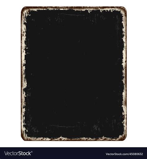 Blanked Vintage Rusty Metal Plate Royalty Free Vector Image