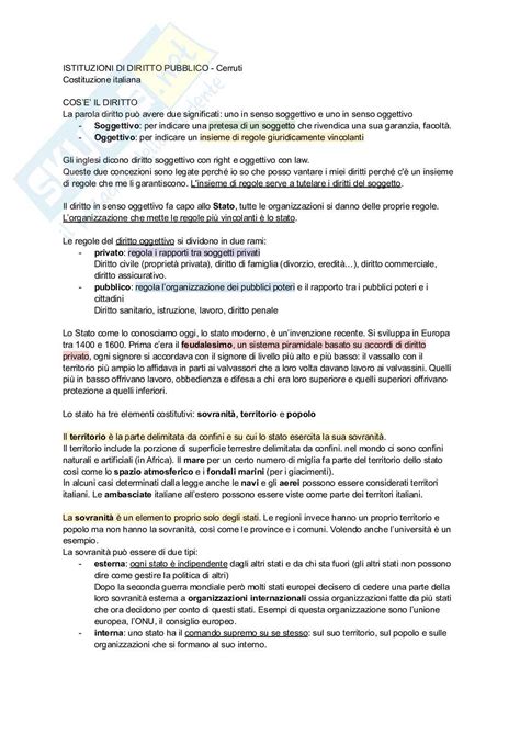 Appunti Istituzioni Di Diritto Pubblico