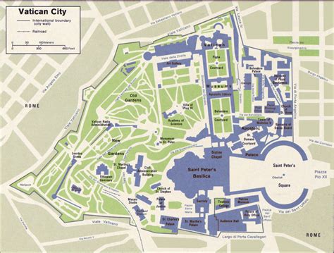 Map Of Vatican City State Within The City Of Rome Nations Online Project
