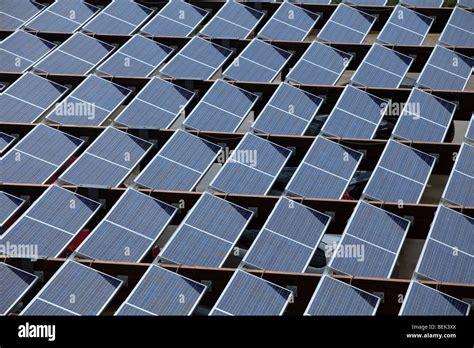 Array Of Solar Panels Stock Photo Alamy