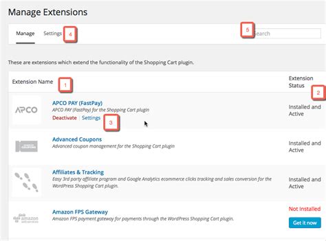 Wordpress Shopping Cart Plugin Extensions