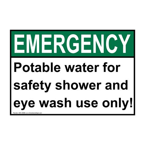 Ansi Shower And Eyewash Do Not Block Sign With Symbol Aee 30868