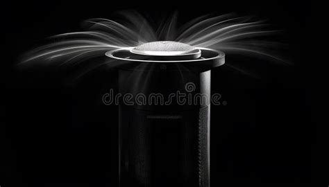 Monitoring Speaker Is Vibrating Viewed From Tilted Angle Against