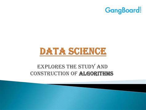 Ppt Data Science Algorithm Powerpoint Presentation Free Download