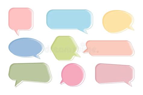 Quote Box Frame Set Text Speech Bubble Collection Comment Quotation