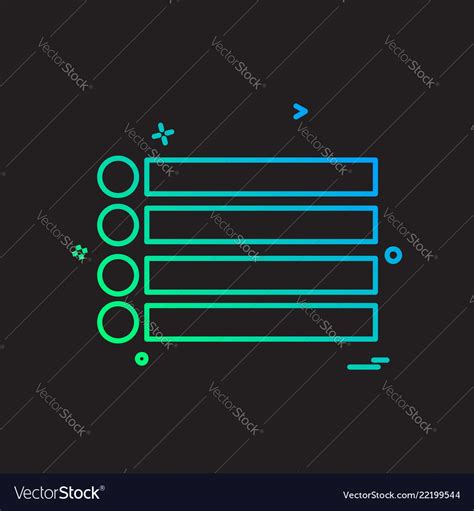 Menu Buttons Icon Design Royalty Free Vector Image