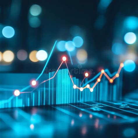 Digital Financial Data Analytics Chart Representing Growth Trends And