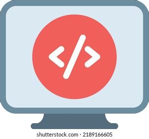 Screen Coding Vector Illustration On Transparent Stock Vector Royalty Free