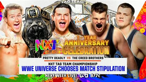 Nxt Tag Team Title Match And More Set For 913 Wwe Nxt 20