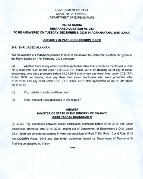 Disparity In Pay Under Ccs Rp Rules 2008 And Ccsrp Rules 2016 On