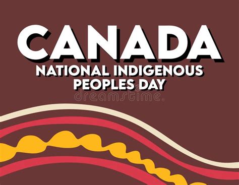Día Nacional De Los Pueblos Indígenas De Canadá Stock De Ilustración