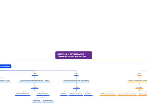 Sistema Y Estandares Informaticos En Salud Mind Map