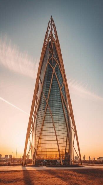 Premium Ai Image A Tower With A Triangular Shape And The Word Tower On It
