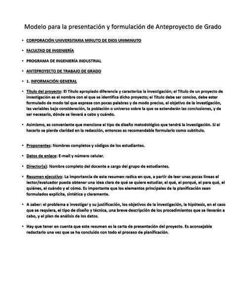 Guía Presentación Anteproyecto en Word métodos de investigación USB Studocu
