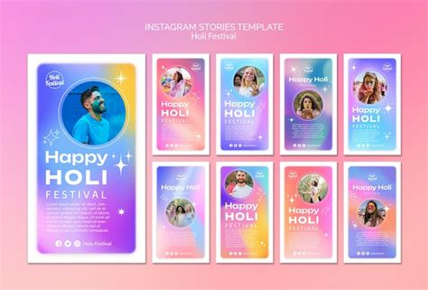 그라디언트 홀리 축제 템플릿 무료 Psd 파일