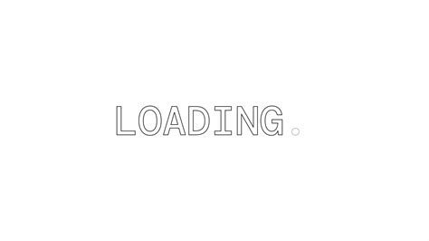 Outline Style Bw Loader Animation Uppercase Letters Text Message K