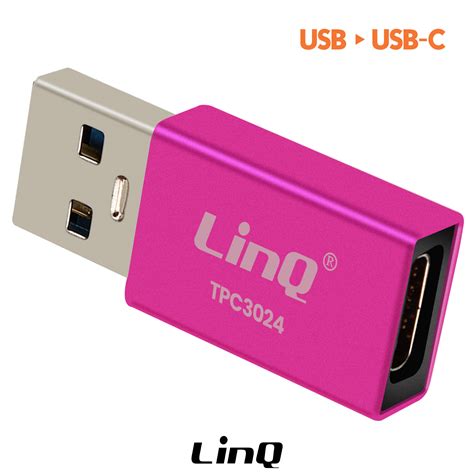 Adaptateur Usb Vers Usb C Charge Et Synchronisation Otg Linq Rose