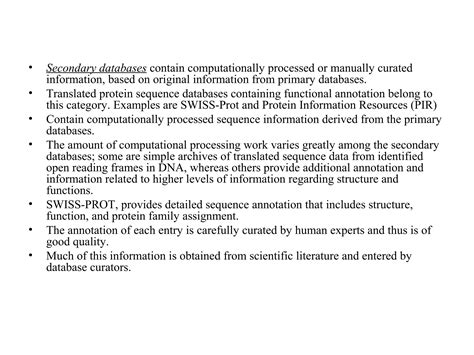 Biological Databases Ppt