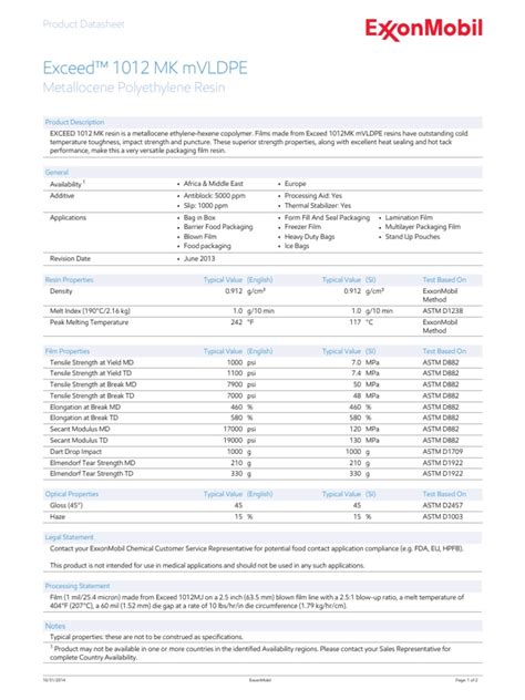 Exceed 1012mk Pdf Pdf Polyethylene Applied And Interdisciplinary