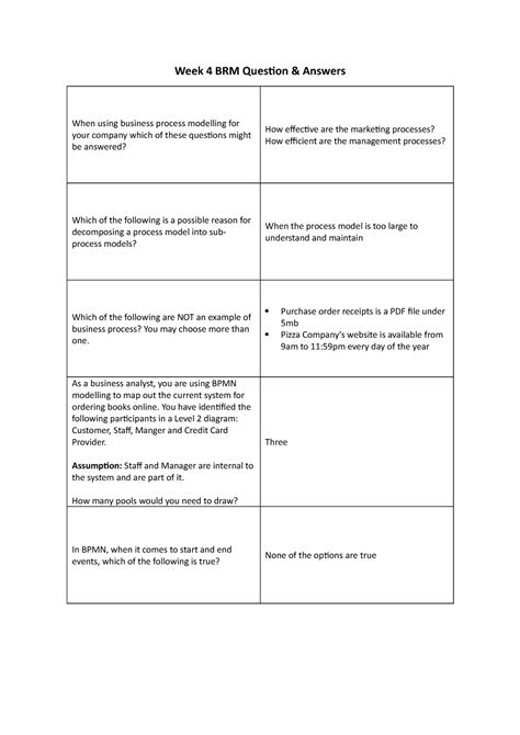 week 4 brm question week 4 brm question and answers when using business