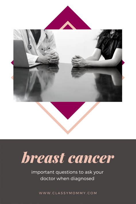 What Questions To Ask Your Doctor When Diagnosed With Breast Cancer Classy Mommy
